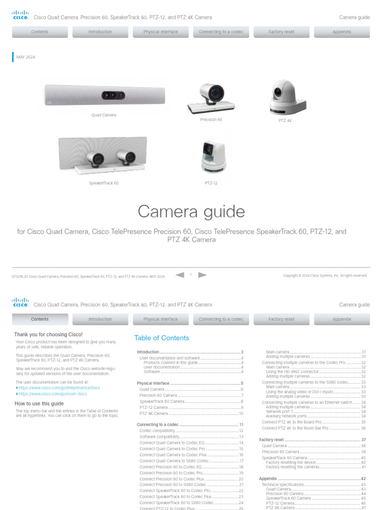 Precision60 Speakertrack60 Camera Guide | PDF | Hdmi | Video