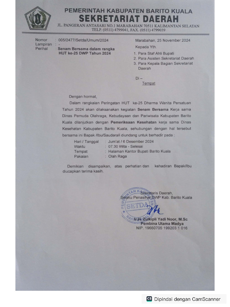 Undangan Setda | PDF