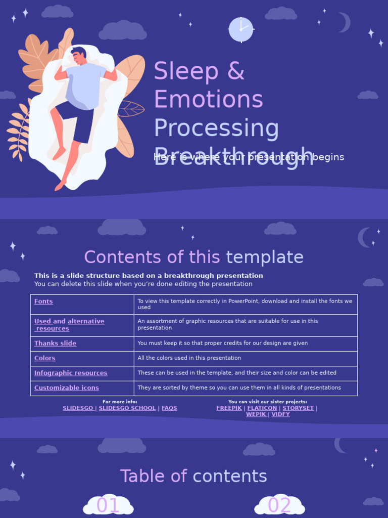 Sleep & Emotions Processing Breakthrough by Slidesgo | PDF | Planets ...