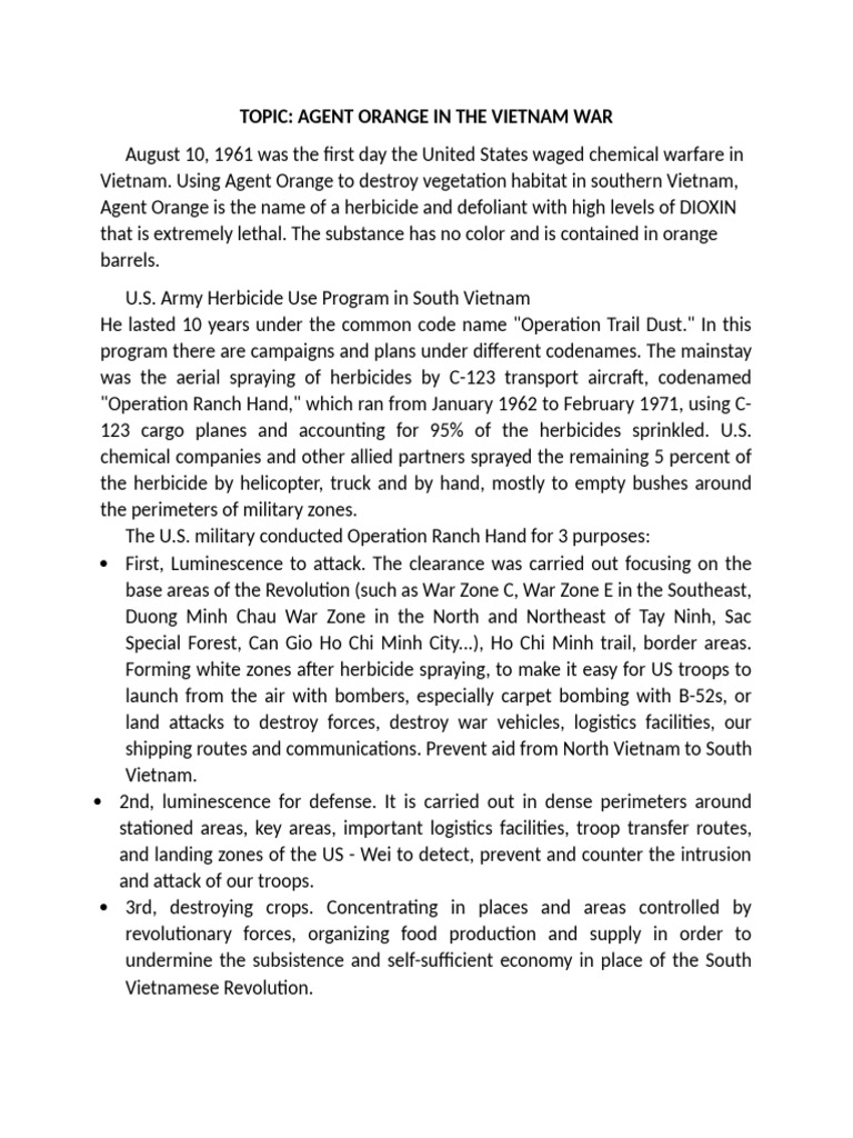 TOPIC4 | PDF | Agent Orange