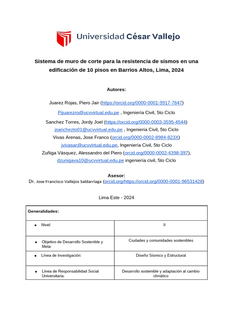 Sistema de Muro de Corte Para La Resistencia de Sismos en Una ...