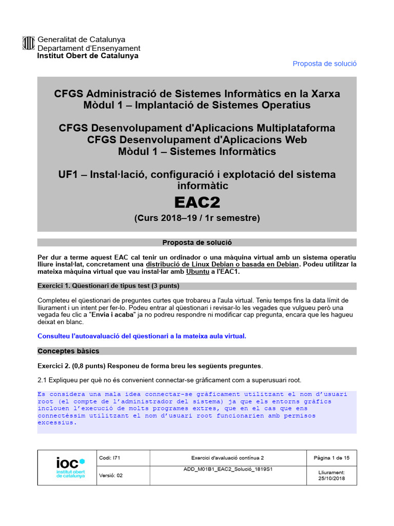 ADD M01B1 EAC2 Solucio 1819S1 | PDF