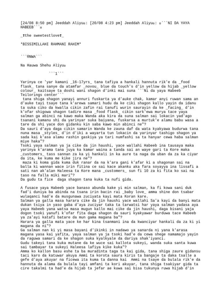 Ni Da Yaya Habeeb | PDF