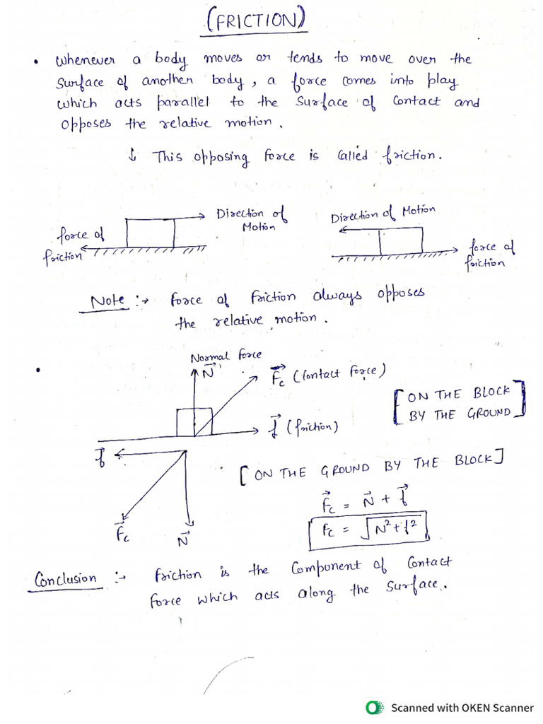 Theory - Friction | PDF