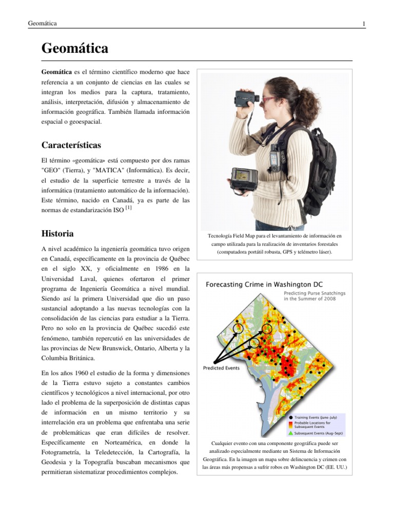 Geomática | PDF | Análisis geoespacial | Tecnologías de la información