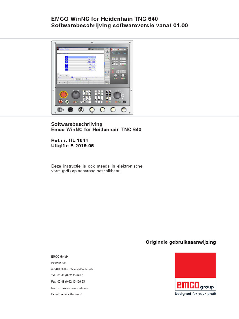 EMCO_WinNC_for_Heidenhain_TNC640_Mill_HL_1844_B_02 | PDF EMCO_WinNC_for_Heidenhain_TNC640_Mill_HL_1844_B_02 | PDF