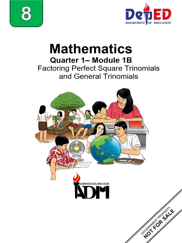 Math8 q1 Mod1B Factoringperfectsquareandgeneraltrinomials v4 | PDF ...