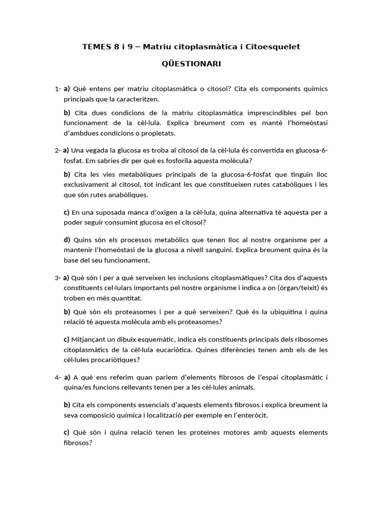 QÜESTIONARI Temes-8 i 9 2024 | PDF