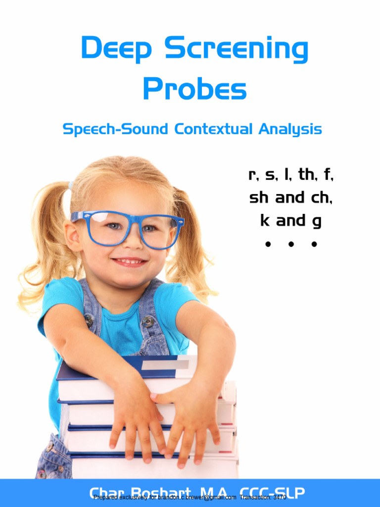 Deep Screening Probes Book | PDF | Phonetics | Human Voice