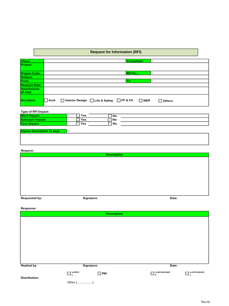 Request For Information Form | PDF