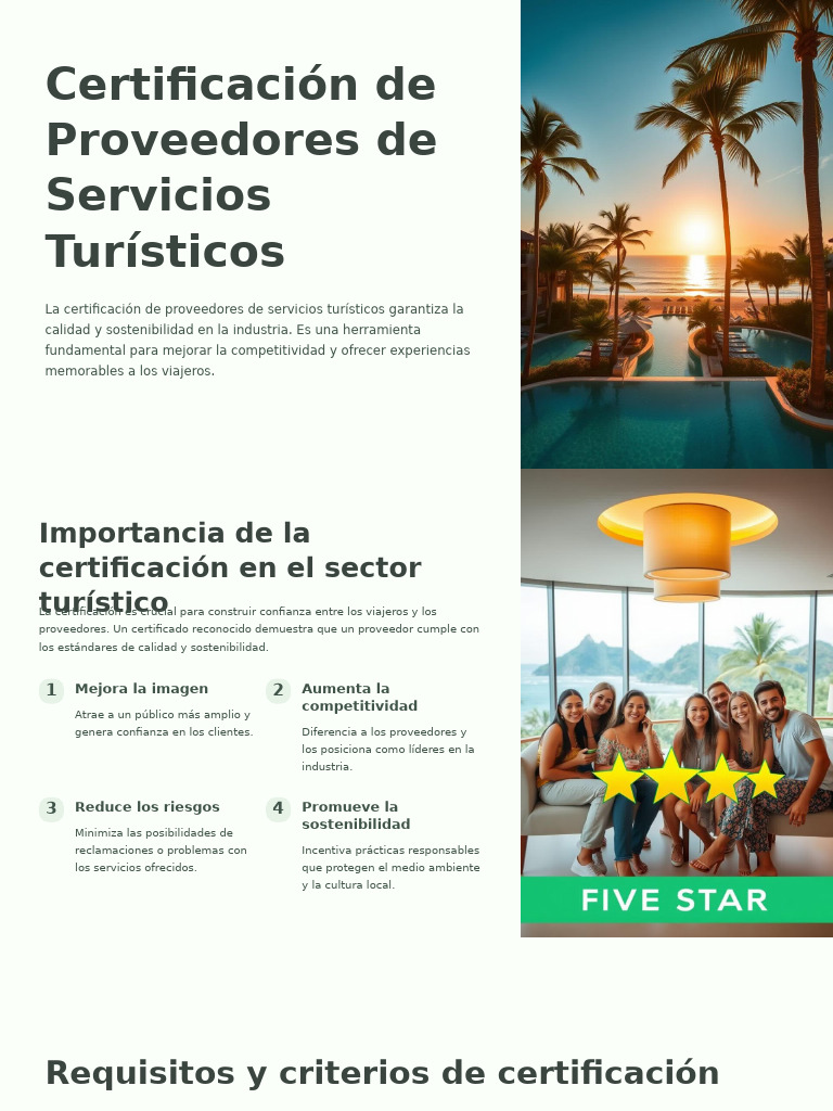 Certificacion-de-Proveedores-de-Servicios-Turisticos | PDF | Calidad (comercial) | Accesibilidad