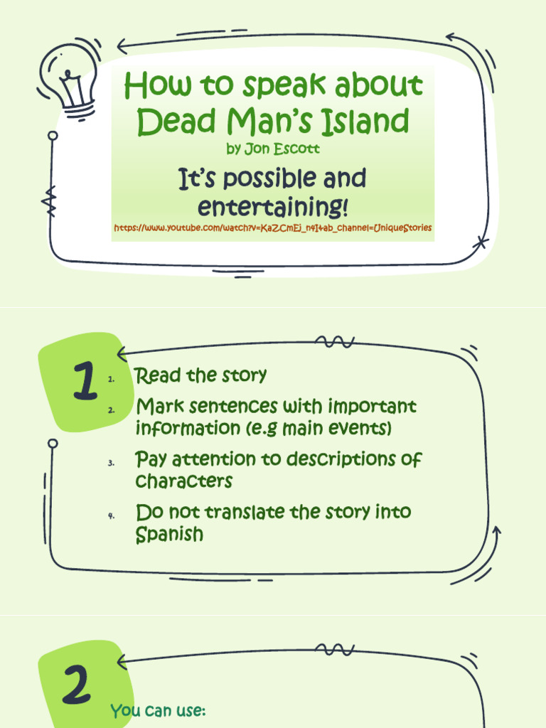 Speaking Skills for Dead Man's Island | PDF