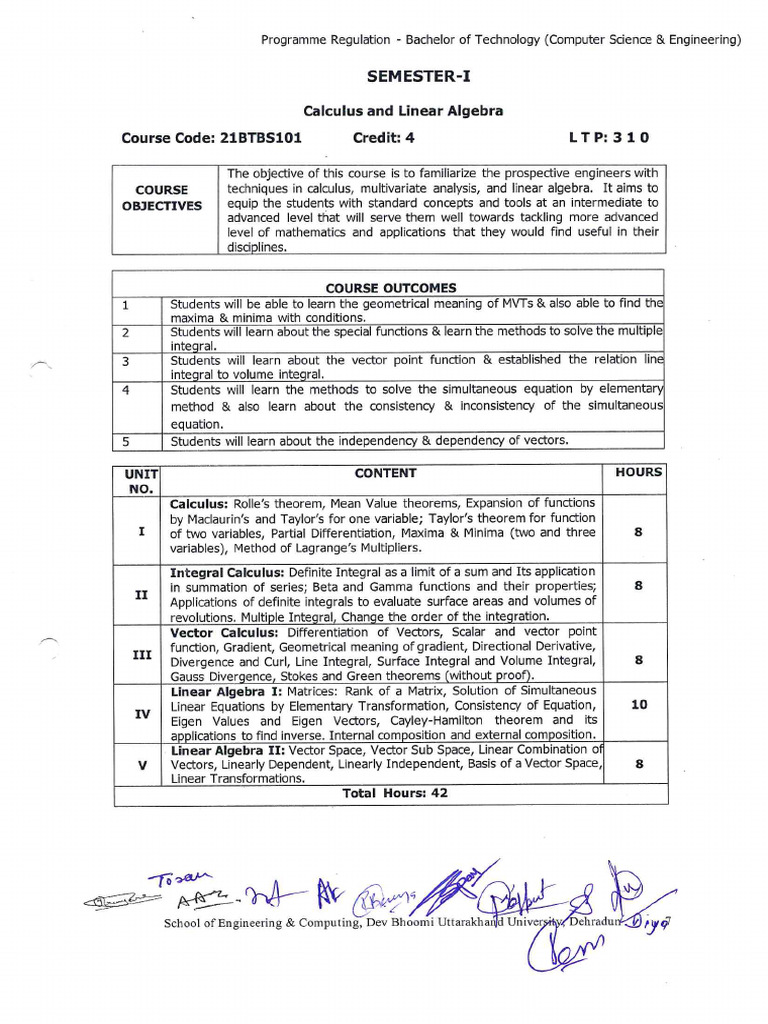 Syllabus B.tech(CSE) 2023 (1) | PDF