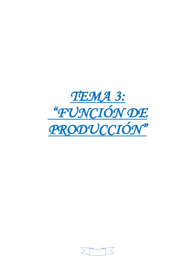 Tema 3 Función de Producción. Teoría 2425 | PDF | Business | Calidad (comercial)