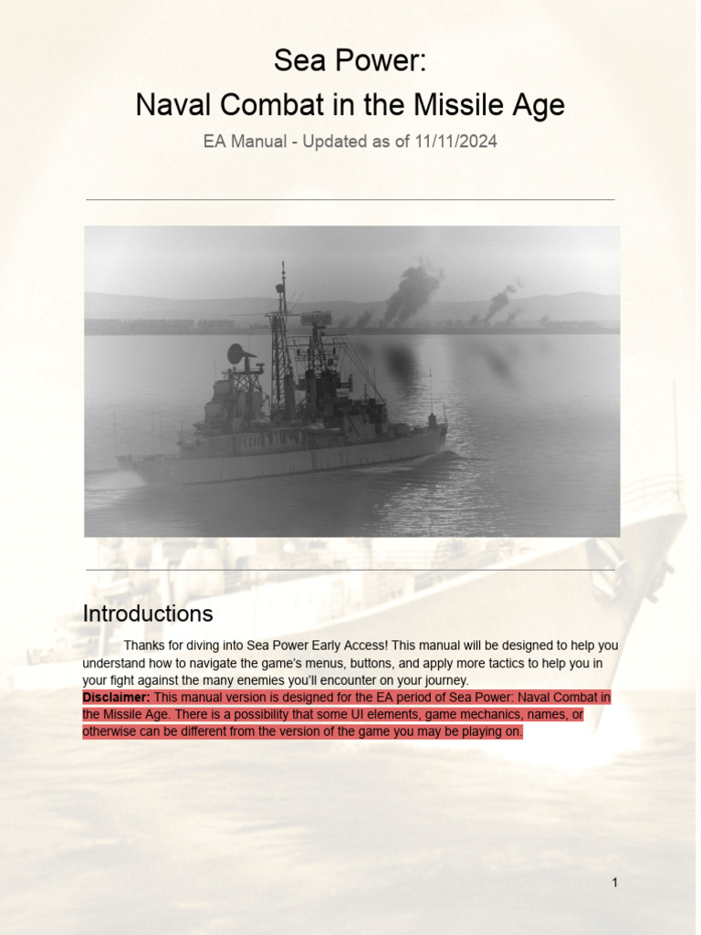 SeaPower Manual En | PDF | Sonar | Missile