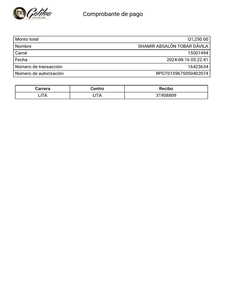 Comprobante Títulos | PDF