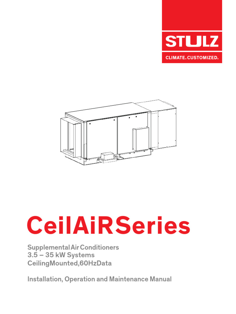 CRAC-1 Trane-STULZ CeilAir IOM OCH0006D | PDF | Thermostat | Water Heating