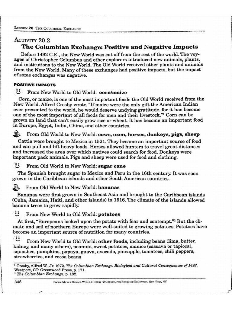 Colombian Exchange Article | PDF