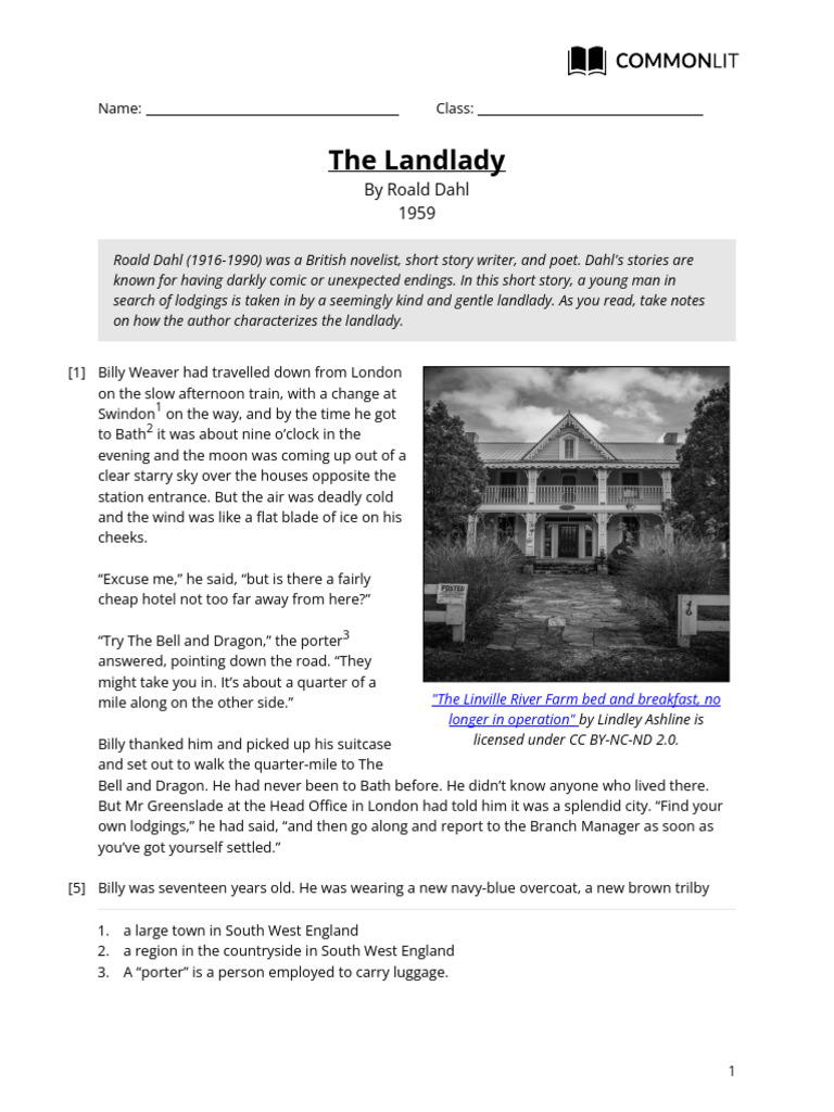 780- The Landlady | PDF