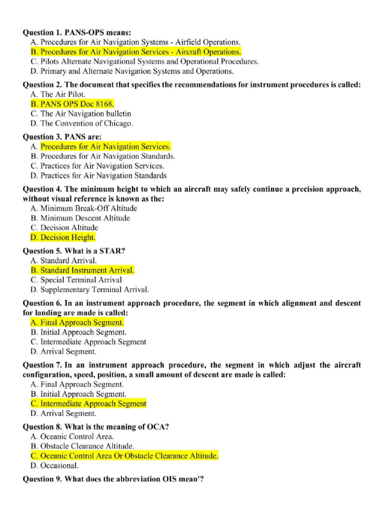 Pans Ops Anwser 1 1 | PDF