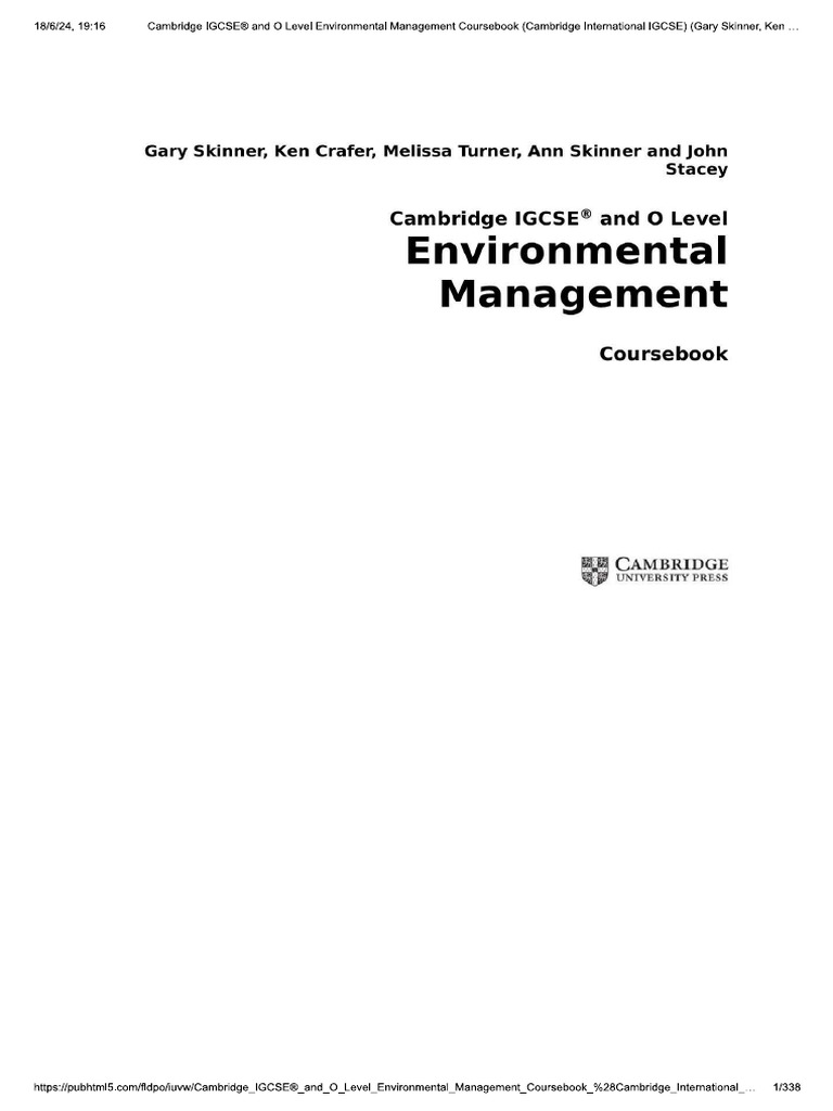 Environmental Management Book PDF | PDF