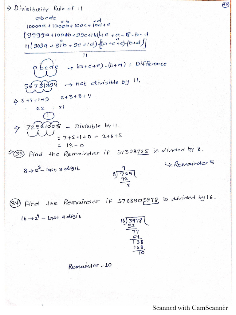CLASS - 15 (Class Notes Eng) Number System - 277731 - Crwill | PDF