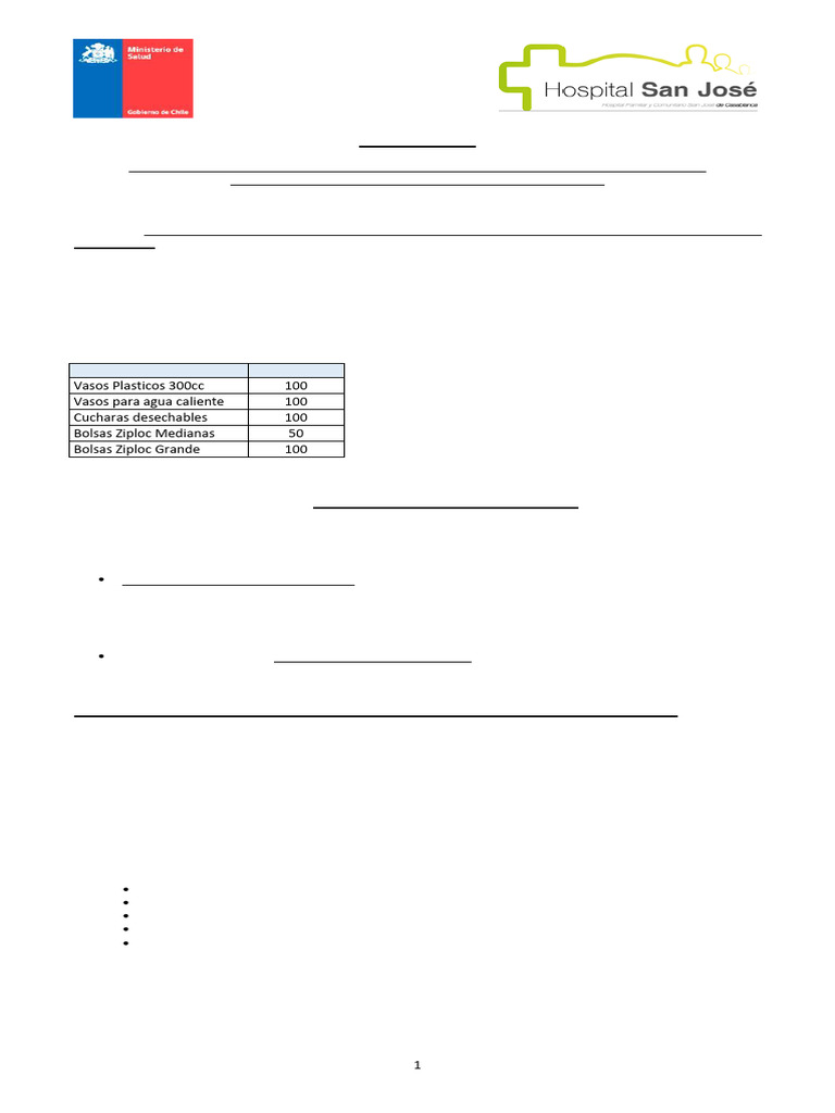 Requerimiento Insumos CHCC | PDF | Factura | Multa (pena)