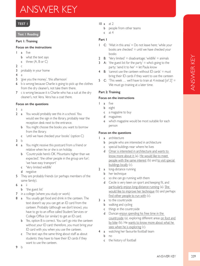 Pet Answer Key | PDF | Verb | Linguistic Morphology