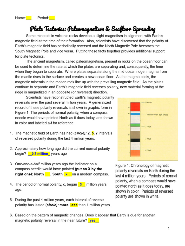 Paleomagnetism and Magnetic Reversals | PDF | Plate Tectonics | Earth's ...