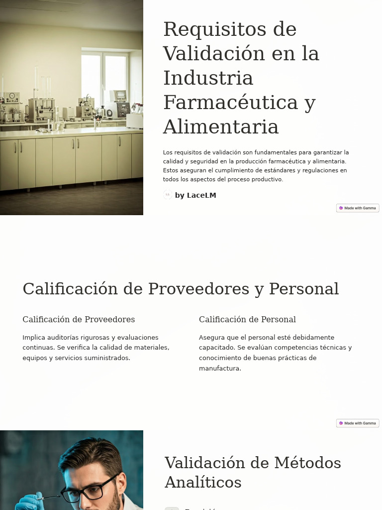 Requisitos de Validacion en La Industria Farmaceutica y Alimentaria | PDF | Calidad (comercial ...