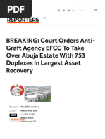 Efcc Act, 2004 | PDF | Asset Forfeiture | Crimes