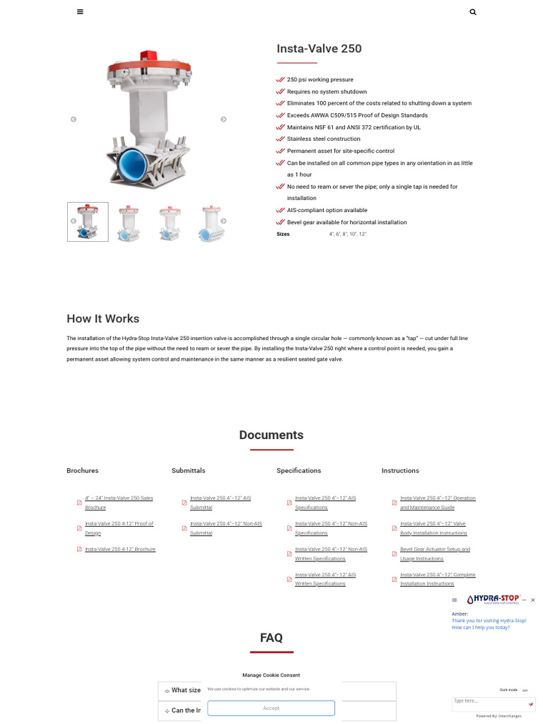 Insta-Valve 250 - Expert Water Control Solutions - Hydra-Stop | PDF ...