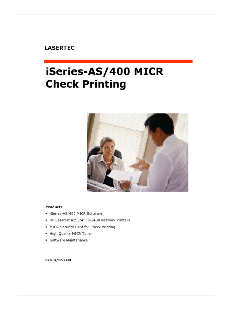iSeries-AS/400 MICR Printing Made Easy | PDF | Printer (Computing) | Computer Engineering