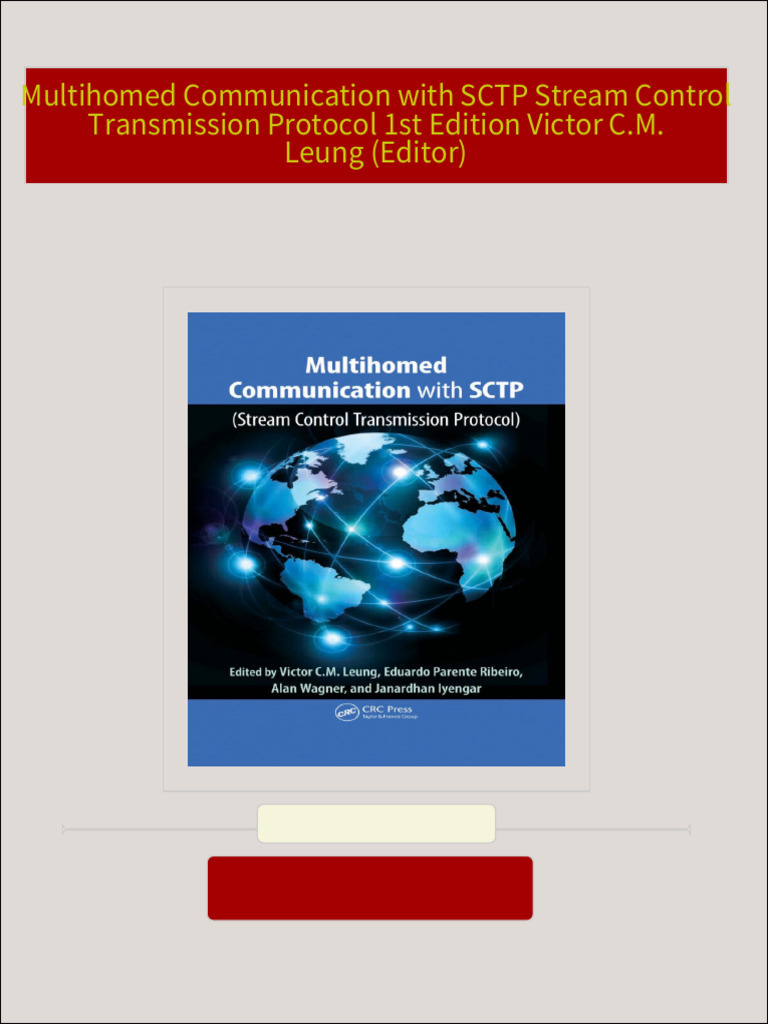 Immediate Download Multihomed Communication With Sctp Stream Control Transmission Protocol 1st