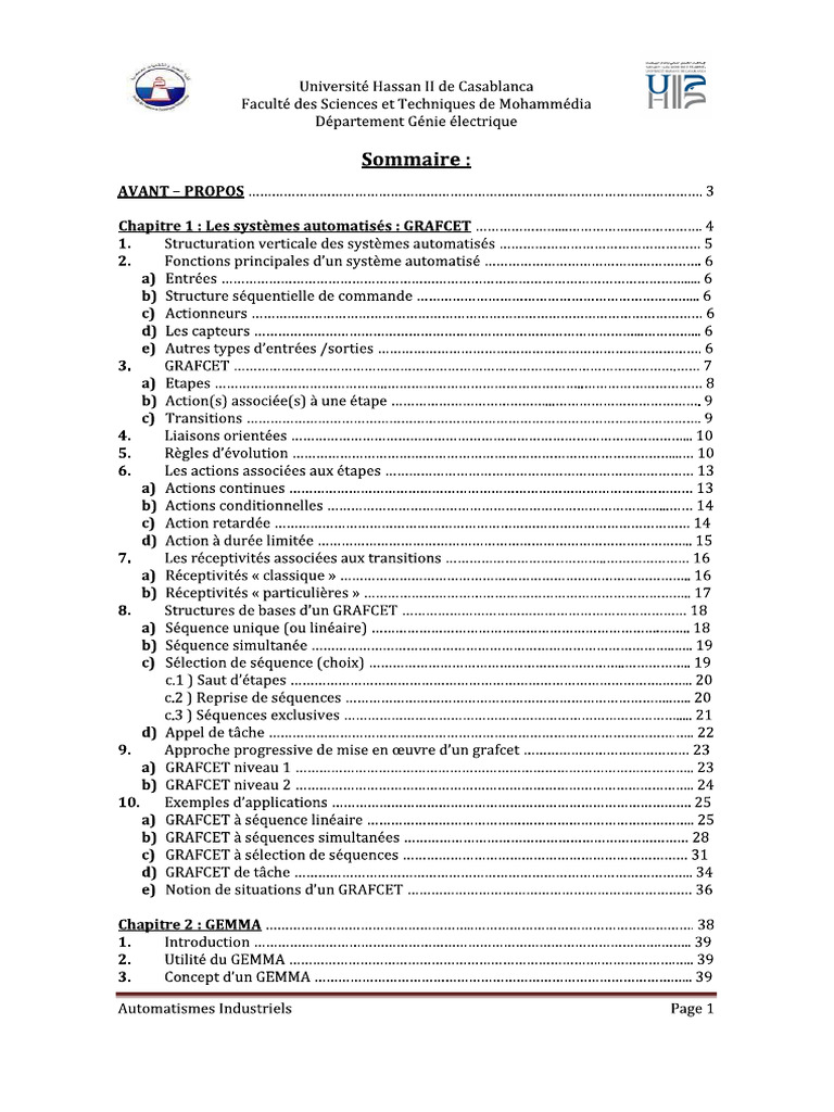 Sommaire_Cours | PDF