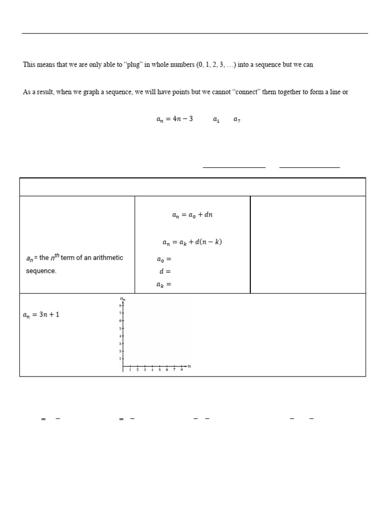 Notes Topic 2.1 Change in Arithmetic and Geometric Sequences | PDF ...