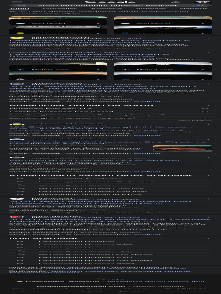 2020 Lamborghini Huracán Evofiyat - Google'da Ara | PDF