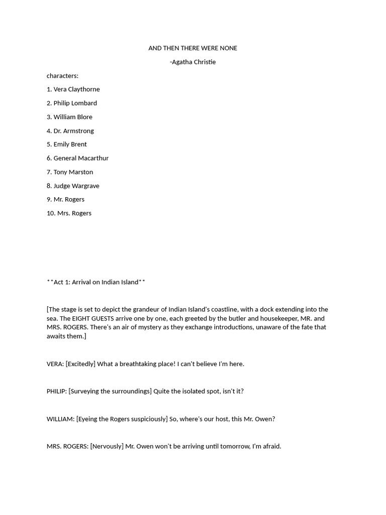 And Then There Were None | PDF