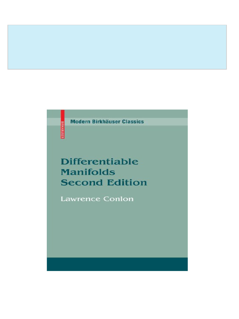 Download Full Differentiable Manifolds 2nd Edition Lawrence Conlon PDF ... Download Full Differentiable Manifolds 2nd Edition Lawrence Conlon PDF ...