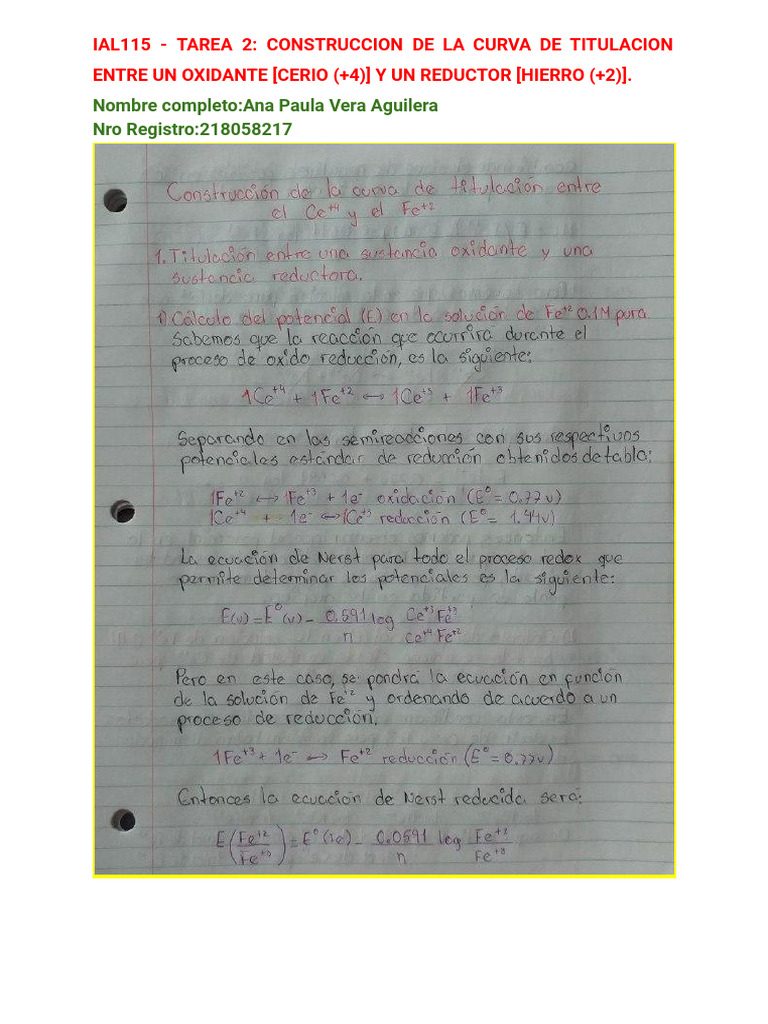 Ana Paula Vera - IAL115 - SEM 2-2020 TAREA 2 - CONSTRUCCION DE CURVA ENTRE UN OXIDANTE Y UN ...