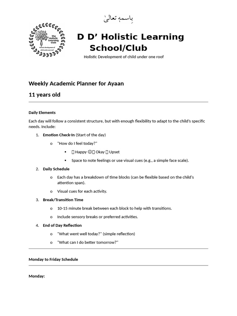 Ayaan Daily Planner | PDF | Cognition | Psychological Concepts