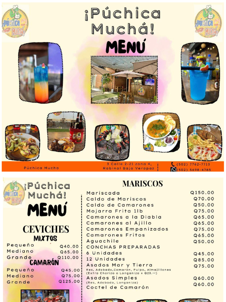 Menu Puchica | PDF