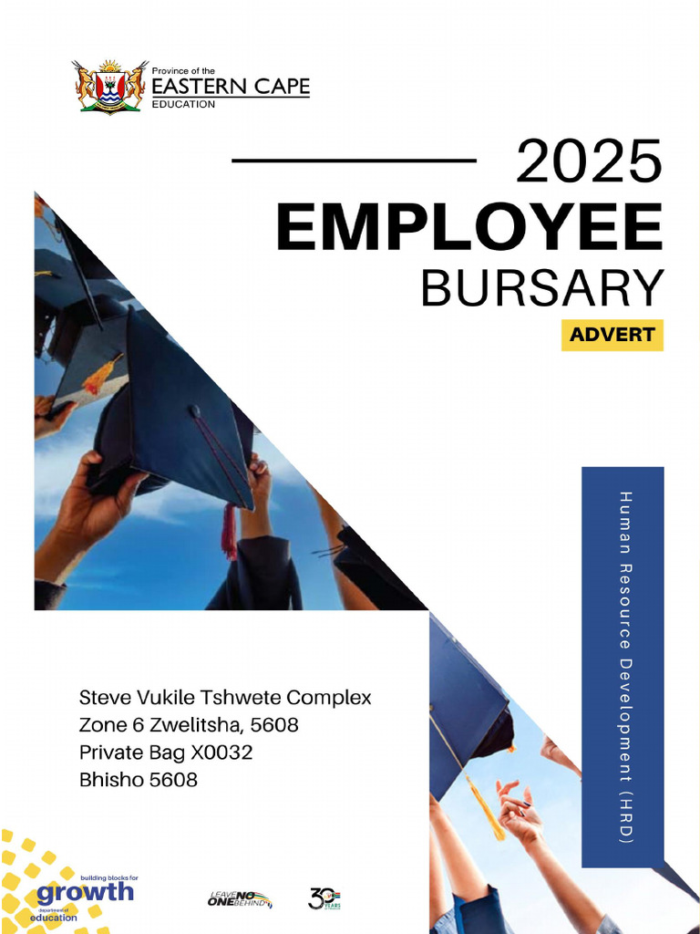 Employee Bursary Advert 2025 | PDF | Diploma | Bachelor's Degree
