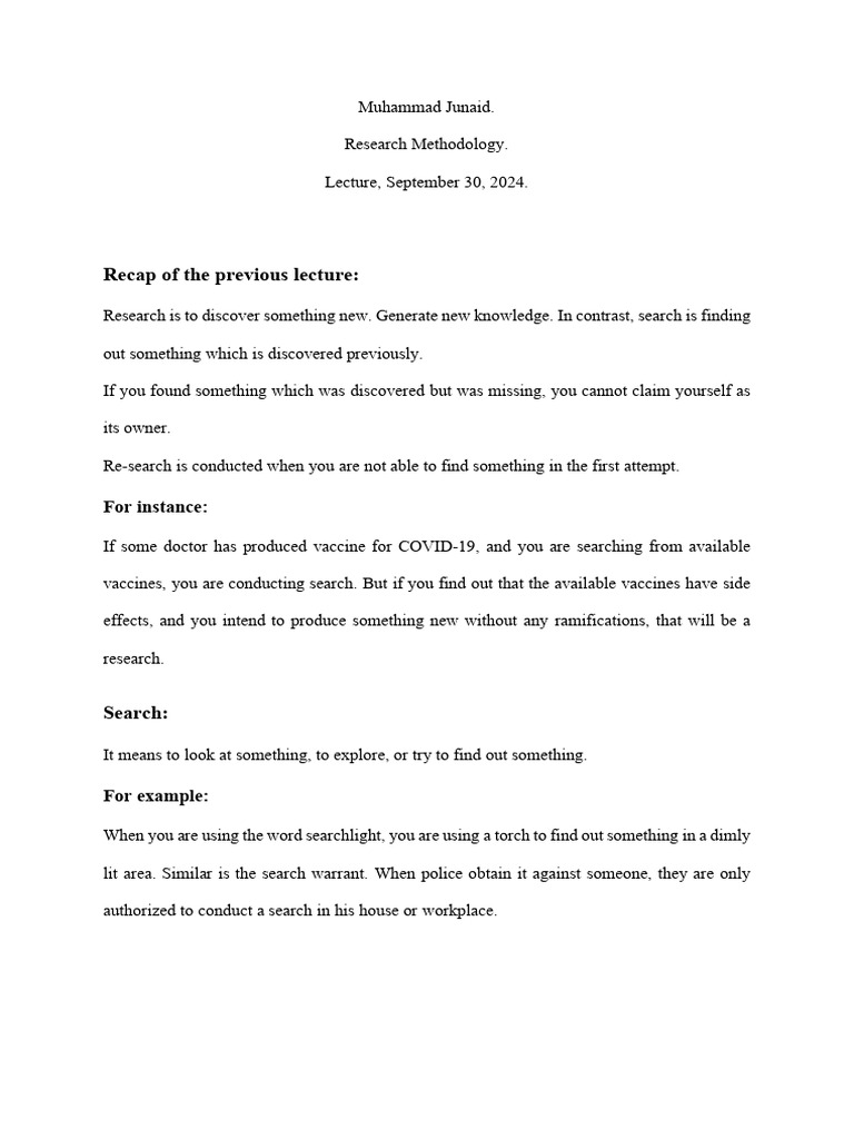 Research Methodology, Lec 2 | PDF | Basic Research | Evaluation