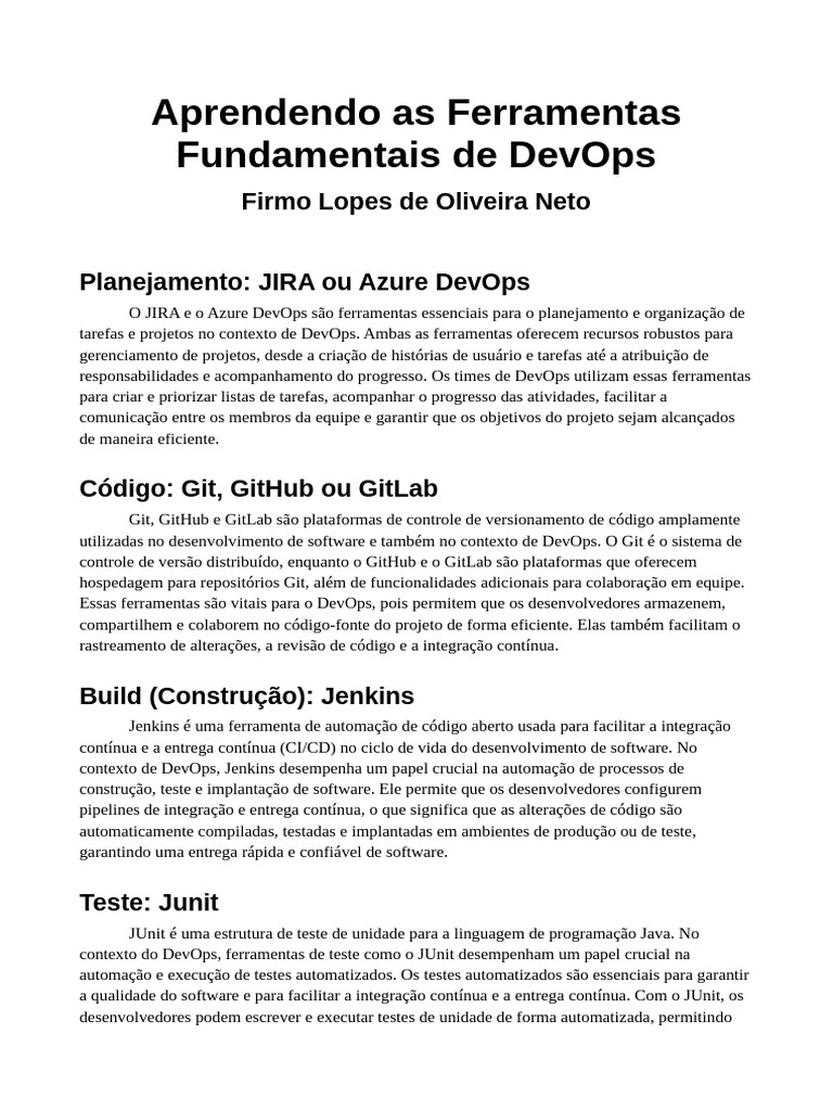Aprendendo As Ferramentas Fundamentais de DevOps | PDF | Testes de ...