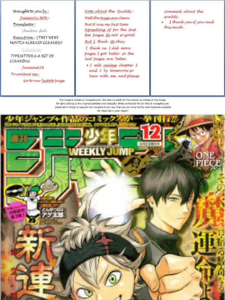 Black Clover - CH 001 @Manga_Gallery | PDF