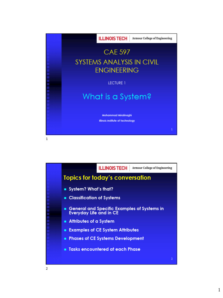 Lecture 1 - What Is A System | PDF | Mathematical Optimization | System