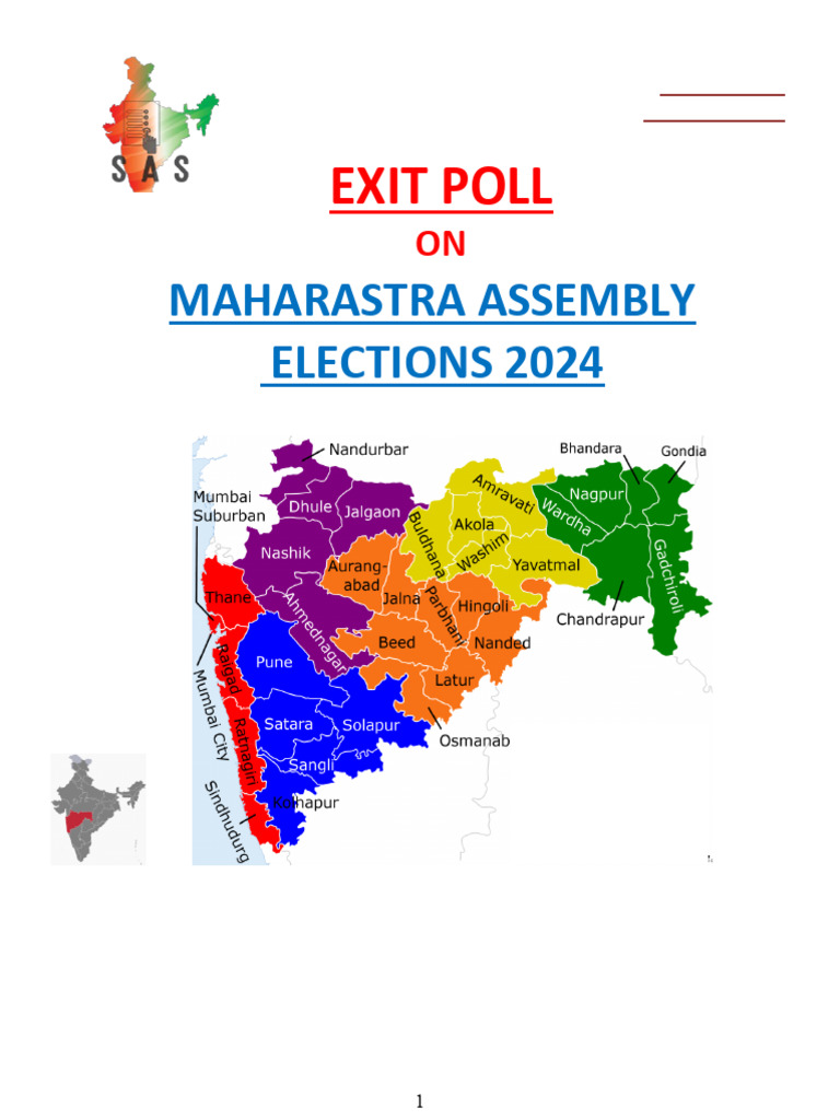 EXIT POLL ON MAHARASHTRA ASSEMBLY ELECTIONS 2024 | PDF | Politics Of ...