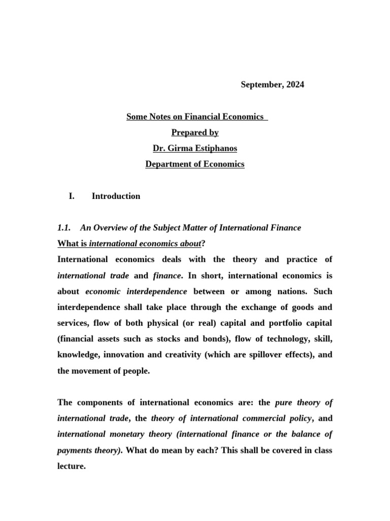 Ppt of financial economics | PDF | Exchange Rate | Balance Of Payments