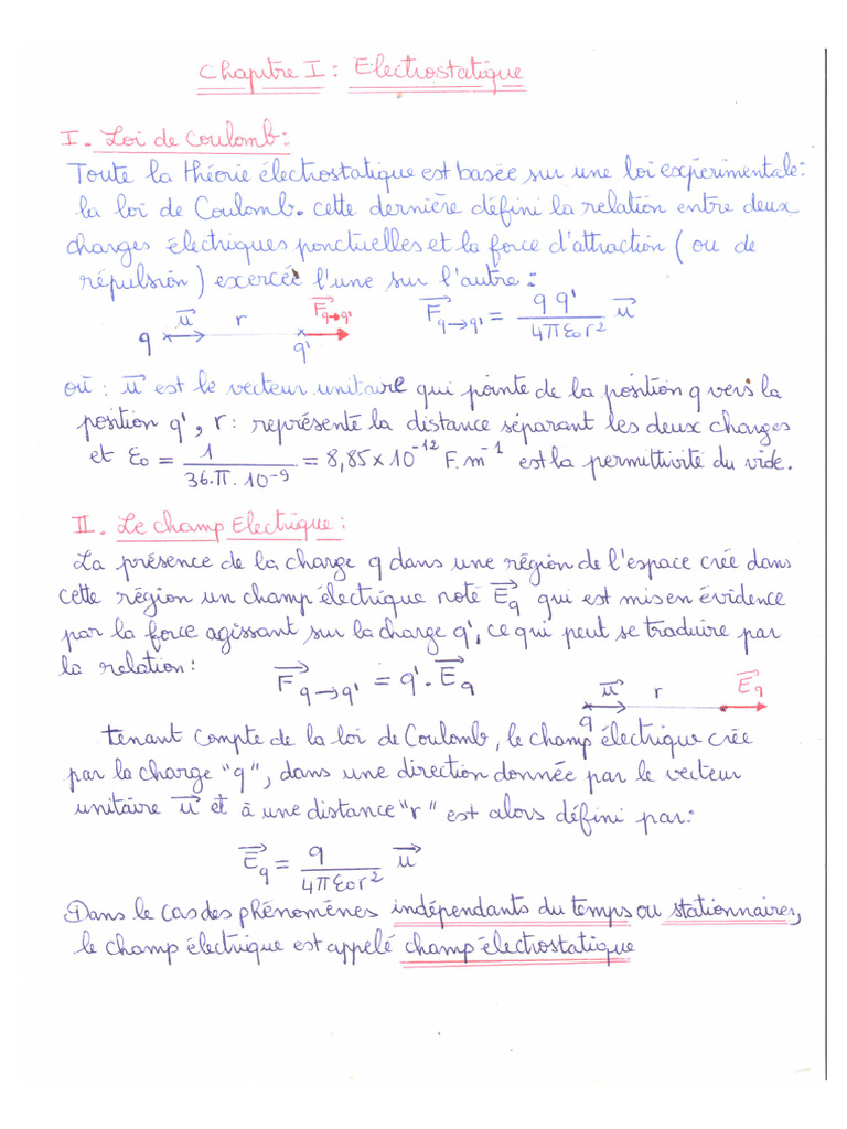Electrostatique Part1 | PDF